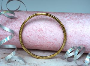 Bronze Textured Bangle - Anniversary Gifts